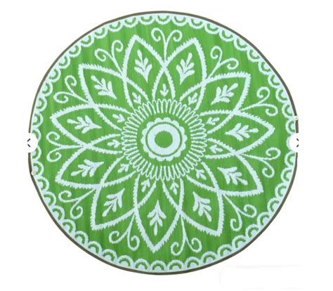 Pp Mat Green Leaf Round 180cm Dia 100 Virgin Mambos Online Store