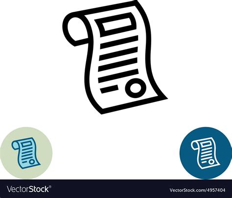Document Outline Icon Royalty Free Vector Image