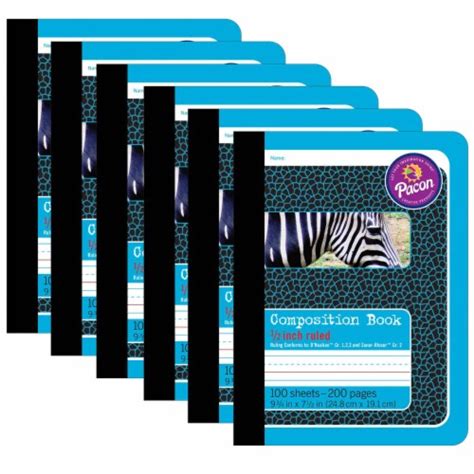 Pacon Primary Comp Book Dneal Zan Blos 1 2 X1 4 X1 4 Ruled 9 3 4 X7 1 2 6pk Ruled Kroger