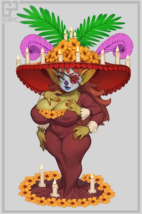Rule 34 Character Design Dia De Los Muertos Digital Art Dnd Fan Art
