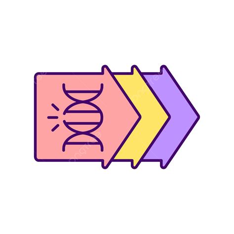 Genetic Evolution Rgb Color Icon Clip Art Examination Disorder Vector