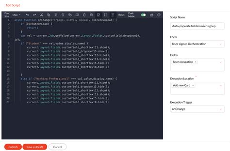 use client scripts to auto populate fields based on user input online