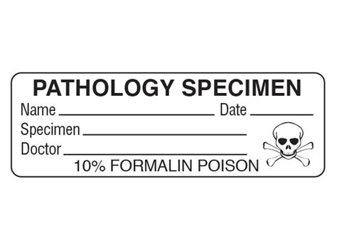 Pathology Specimen Labels