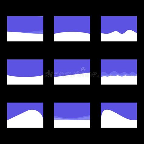 Separator Header For Web Page Design Flat Vector Illustration Set Of Template With Different