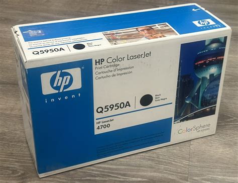 HP Q5950A Black 643a Toner Cartridge Genuine for LaserJet 4700 New in ...