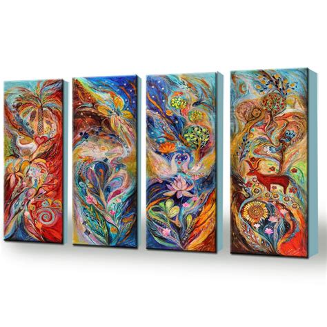 Four Elements Interior Design Original Wall Art Ready To Hang Etsy