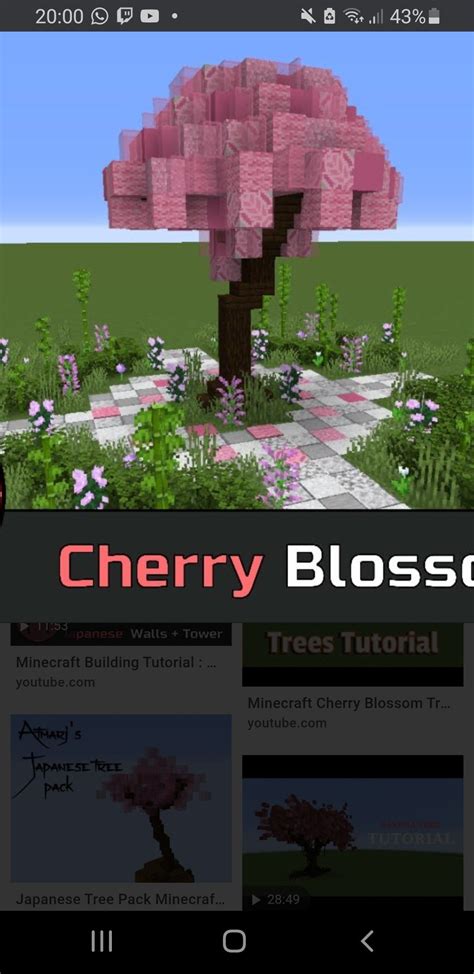 Minecraft Cherry Blossom Tree