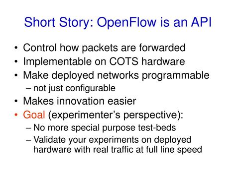 Ppt An Experimenters Guide To Openflow Powerpoint Presentation Free