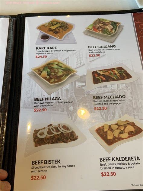 Online Menu Of Kalesa Restaurant Milpitas California 95035 Zmenu