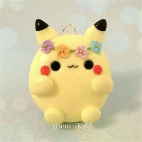 Cute Pikachu Handmade Accessory Pikachu Clay Art Pikachu Out Of Clay