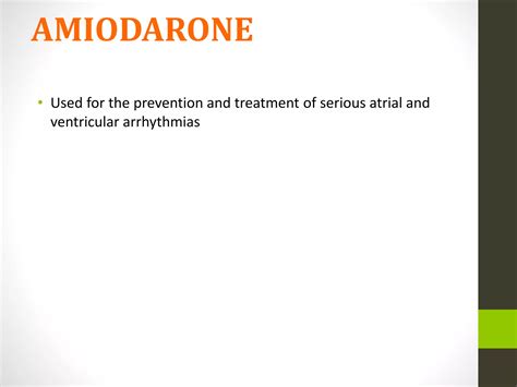Amiodarone Pptx Heart And Cardiovascular Diseases Diseases And Conditions