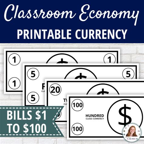 Classroom Economy Printable Currency Miss Kuipers Classroom