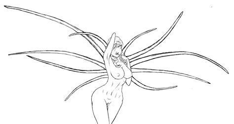 Rule 34 1girls Dead Frontier Hand On Head Licking Lips Line Art Naked Tentacle Tentacle