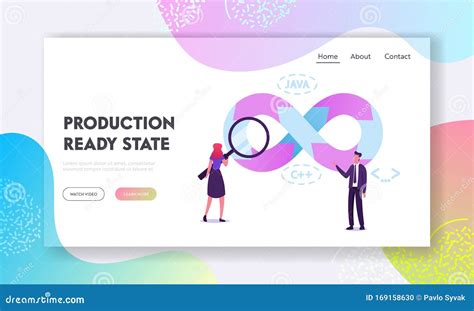 Devops Teamwork Website Landing Page Communication And Collaboration