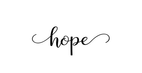 Calligraphy Letters Hope