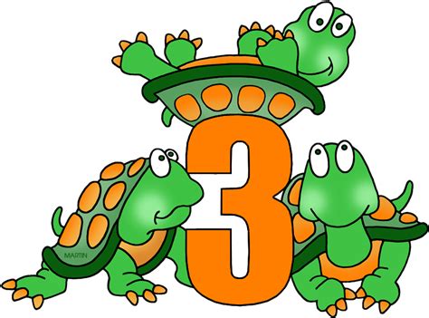 Numbers Clip Art By Phillip Martin Number Number 3 With Objects