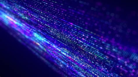 Futuristic Blue Dots Background Abstract Glitch Background Corrupted Binary Code Technology