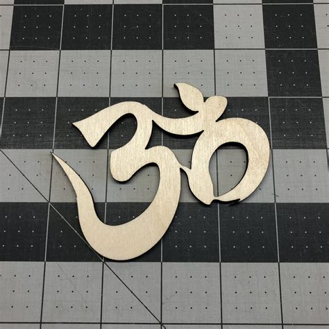 Om Symbol Buddhism Yoga Laser Cut Out Unfinished Wood Shape Craft