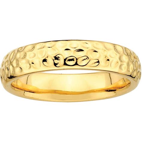 Stackable Expressions Sterling Silver Gold Plated Ring Walmart