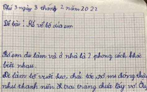 Bài Văn Tả Về Bố Khiến Mẹ đọc Xong Như được Nói Hộ Nỗi Lòng Saostarvn