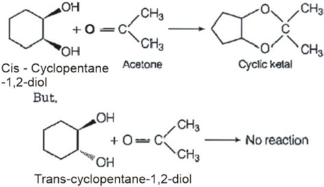 Which Of The Following Reagents Would Distinguish Cis Cyclopentane 1 2 Diol From The Trans