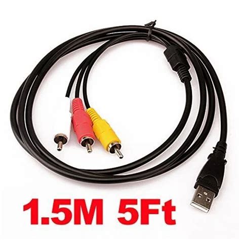 Usb 2 0 Male To 3 Rca Av Composite A V Tv Adapter Audio Video Av Hdd Dvr Data Lead Cable Cord At