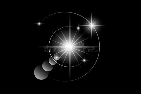 White Lens Vector Flare With Realistic Style Stock Vector