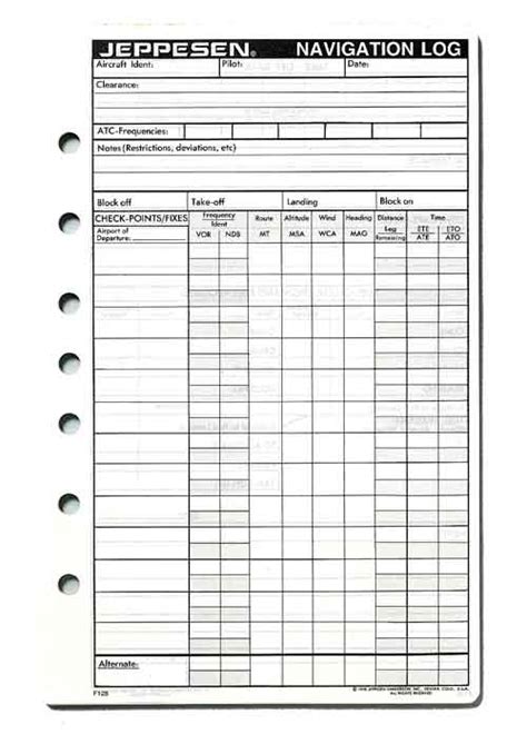 Flight Navigation Log At Tayla Thornton Blog