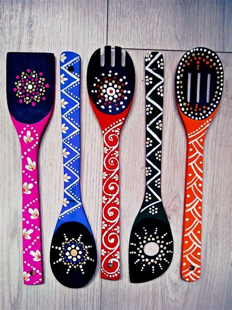 Wooden Spoon Painting Wooden Spoon Crafts Spoon Crafts Painted Spoons