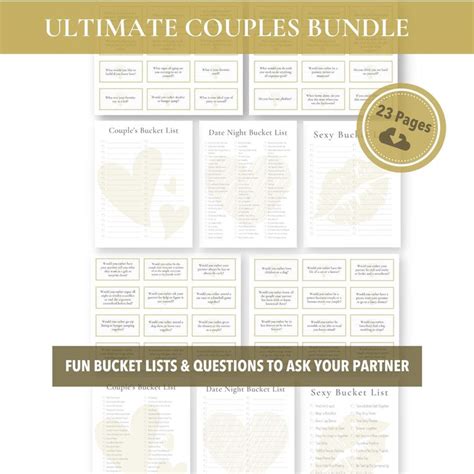 Printable Couples Bucket List Games And Questions Buck And Co In 2025