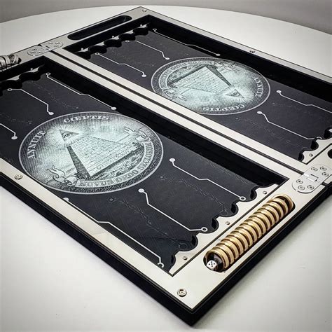 Metal Backgammon Set Personalized Board And Chips Unique Large Backgammon Custom Design