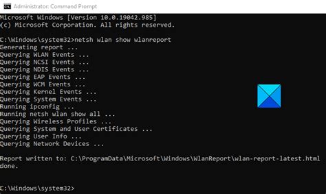 How To Generate A WiFi History Or WLAN Report In Windows