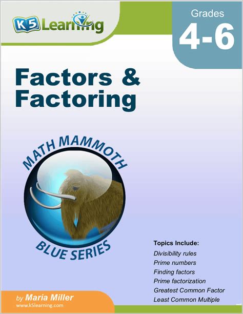 Factors And Factoring Workbook K5 Bookstore