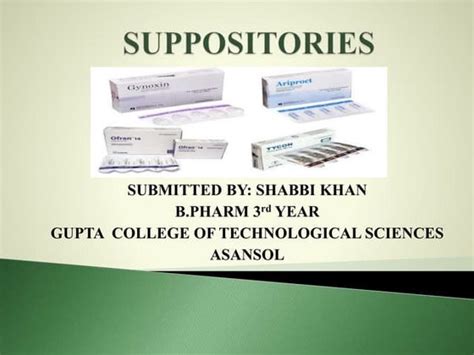 Suppositories Ppt