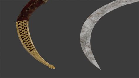Shotel Curved Sword 3d Model By Frezzy