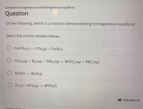 Solved Compare Homogeneous And Heterogeneous Equilibria