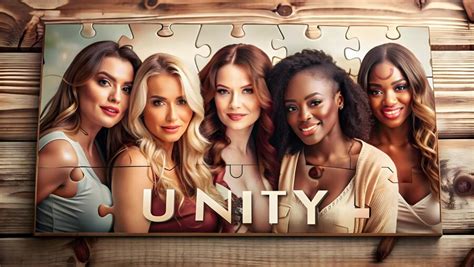 plus size model puzzle border frame with unity text concept as a border frame design featuring