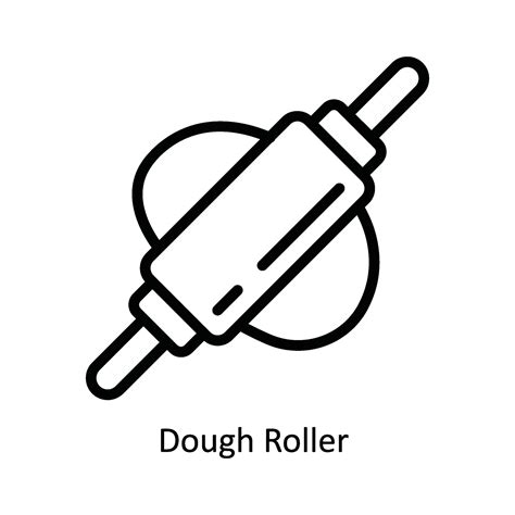 Dough Roller Vector Outline Icon Design Illustration Kitchen And Home Symbol On White
