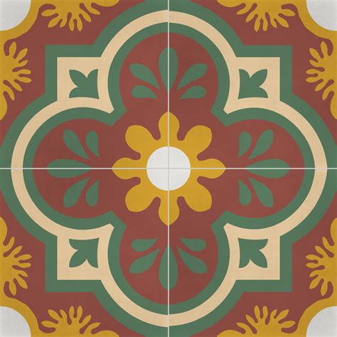 Handmade Encaustic Cement Tile Pattern Design Amiens 05 Encaustic