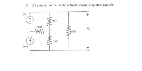 solved 3 15 points find vo in the network shown using