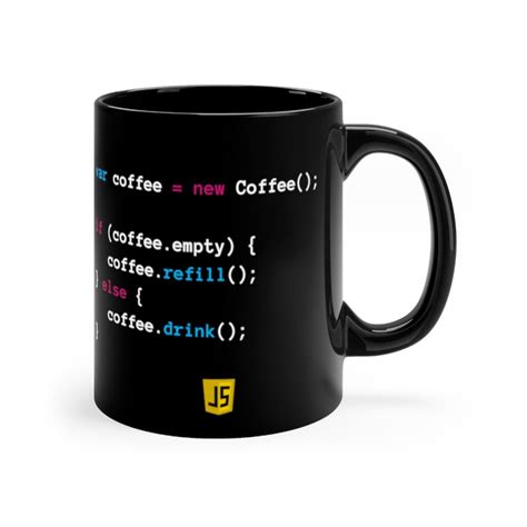 Javascript Black Mug Programmer Mug Software Engineer Coffee Mug Etsy