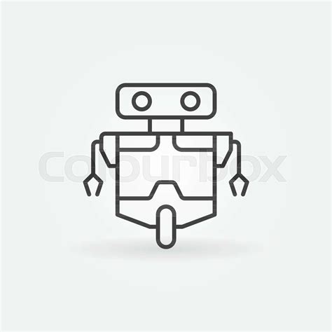 Robot Outline Vector Concept Icon Or Design Element Stock Vector