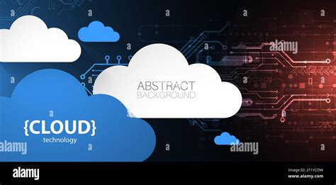 Cloud Computing Concept Abstract Technology Background Stock Vector