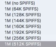 ESP Flash Maximize SPIFFS Size Arduino Stack Exchange