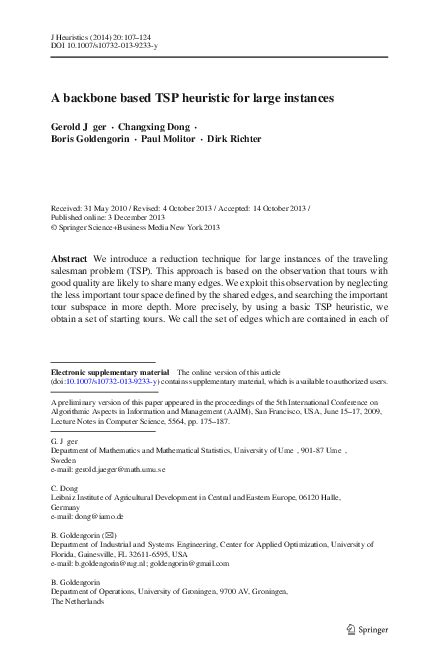 Improving The Efficiency Of Helsgauns Lin Kernighan Heuristic For The Symmetric Tsp