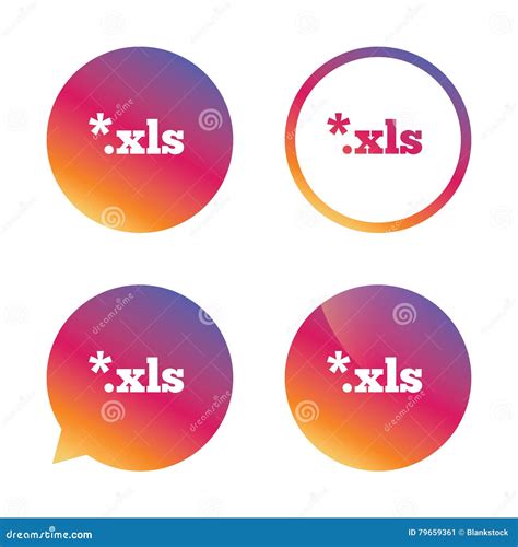 Excel File Document Icon Download Xls Button Stock Vector