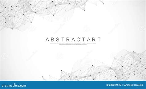 Global Network Connections With Points And Lines Wireframe Technology Abstract Vector