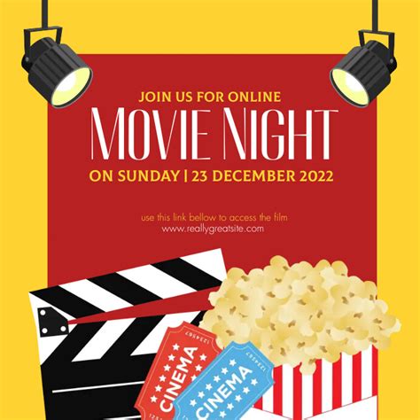Plantilla De Movie Night Flyers Postermywall