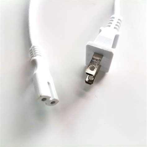 Nispt 2 2c 18awg Flat Wire Power Cable 2 Pin Us Nema Plug To Female C7