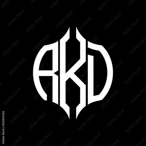Rkd Letter Logo Rkd Best Black Background Vector Image Rkd Monogram